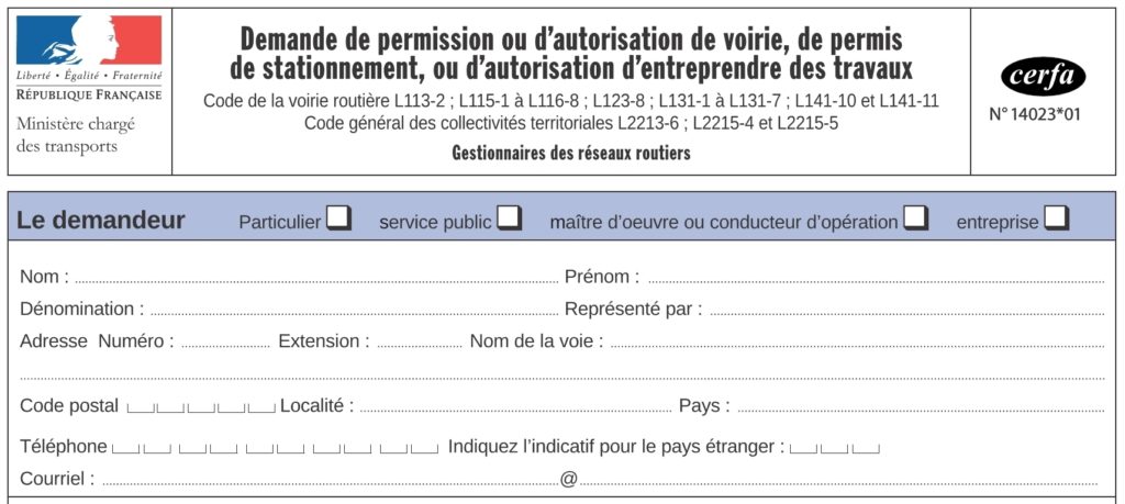 Occupation du domaine public - Marly-la-Ville
