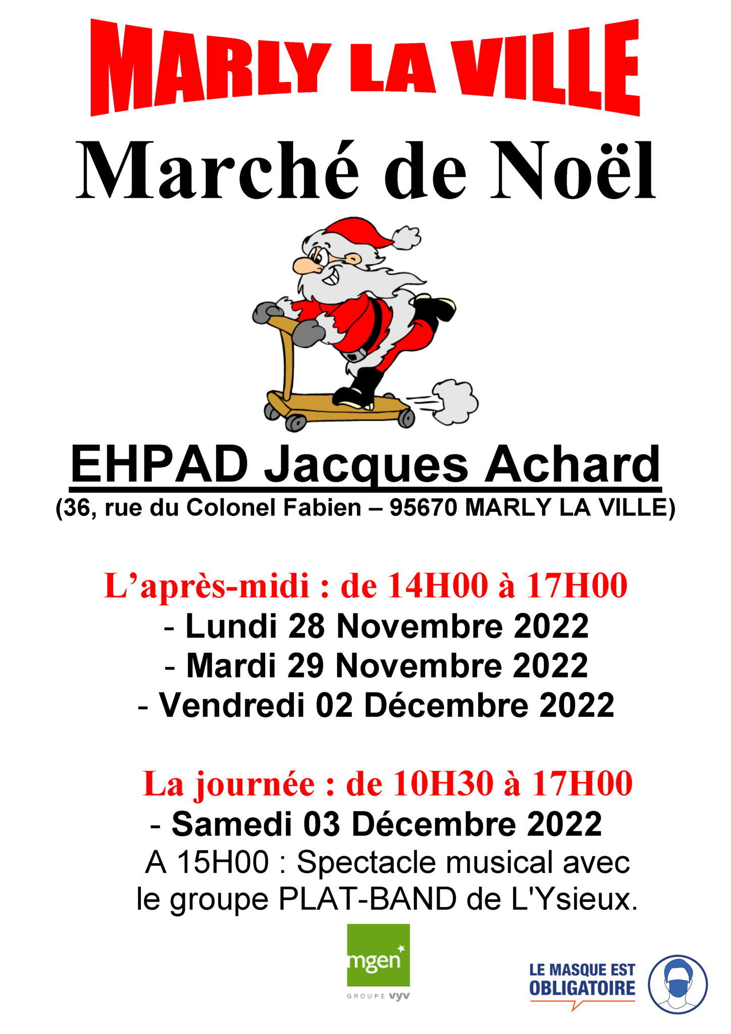Marché de Noël de l'EHPAD Jacques Achard - Marly-la-Ville